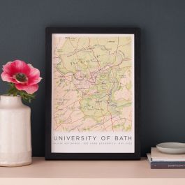 Bath University map print | Personalised graduation gift