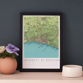 Brighton map print wall art | Brighton University Graduation Gift