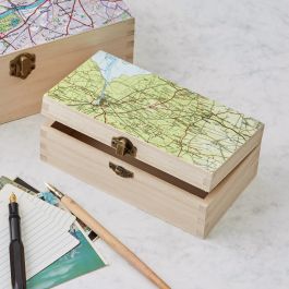 Bombus personalised map location gift | keepsake memory box